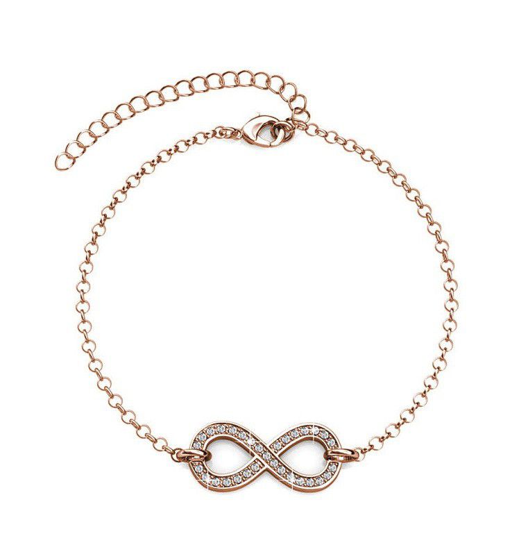 Destiny Infinity Bracelert with Swarovski Crystals - Rose Gold ...